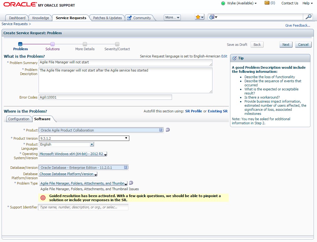 The Updated Guide for Creating an SR on Oracle Support