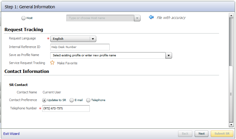 Creating an SR on Oracle Support